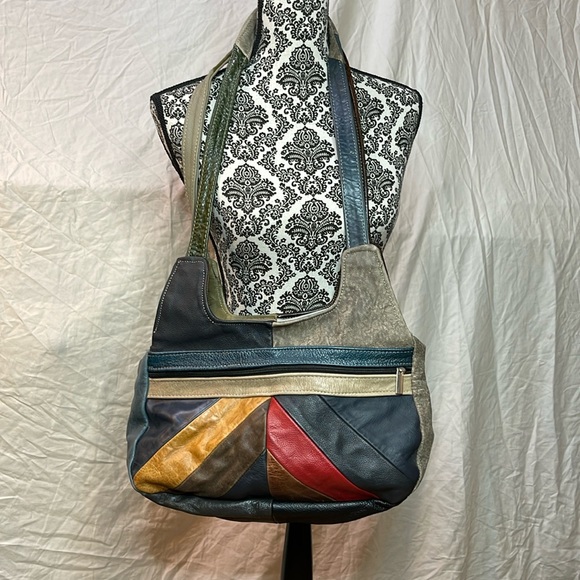 Bags | Vintage Genuine Leather Patchwork Purse | Poshmark